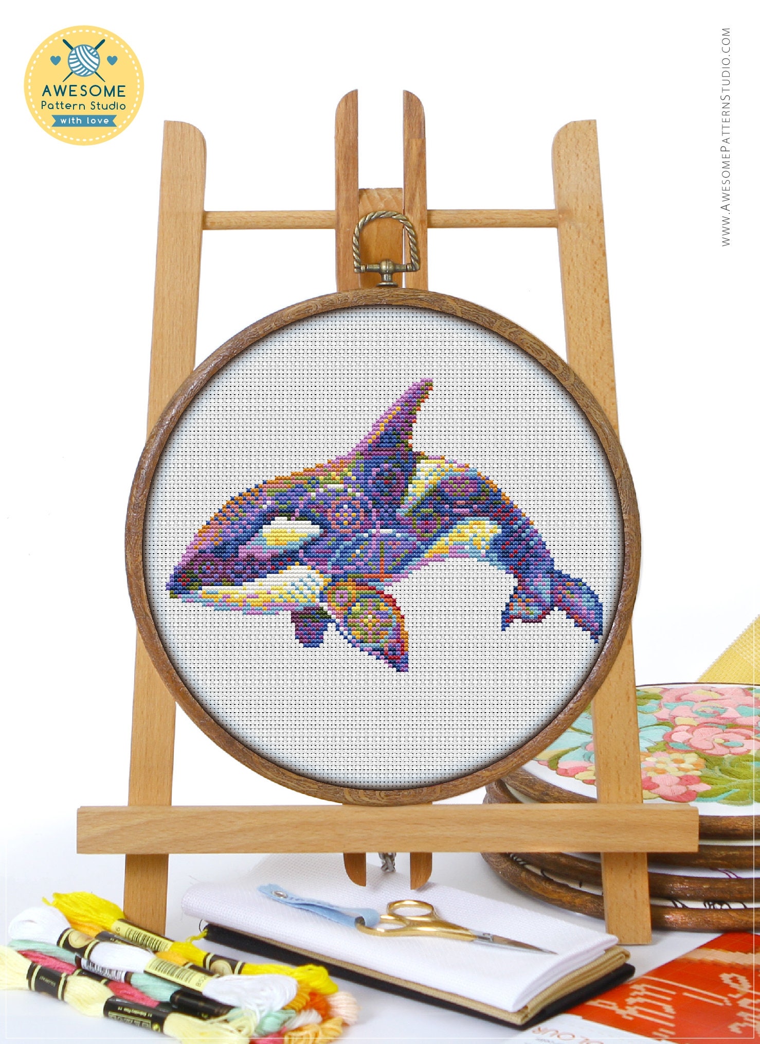Orca CS1301 Counted Cross Stitch Pattern KIT and PDF - Etsy