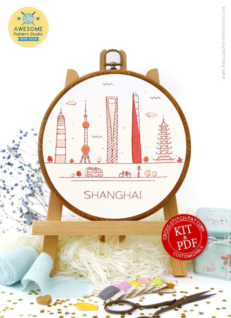 Shanghai China Embroidery EM131 Embroidery Pattern KIT and - Etsy
