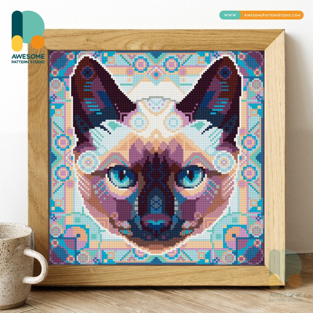 Mandala Siamese Cat DS2406, Diamond Painting DIY KIT | Diamond Painting ...