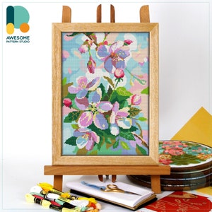 Apple Tree Blossoms CS960, Counted Cross Stitch Pattern KIT and PDF ...