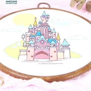 Sleeping Beauty Castle Embroidery Kit and Pattern: Modern Embroidery ...