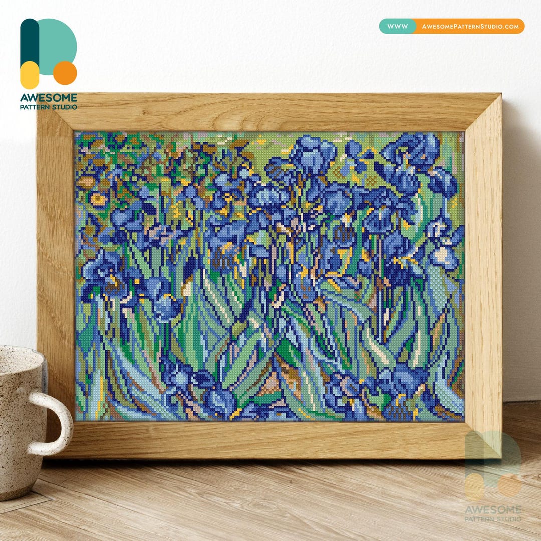 Irises Vincent Van Gogh Diamond Painting Kit - Modern Diamond Painting ...