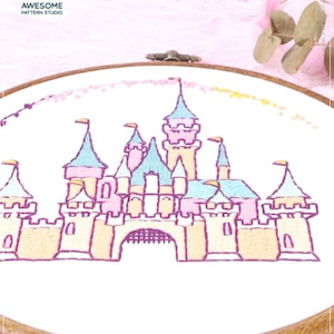 Disneyland Castle Embroidery Kit and Pattern: 3D Embroidery Art for ...