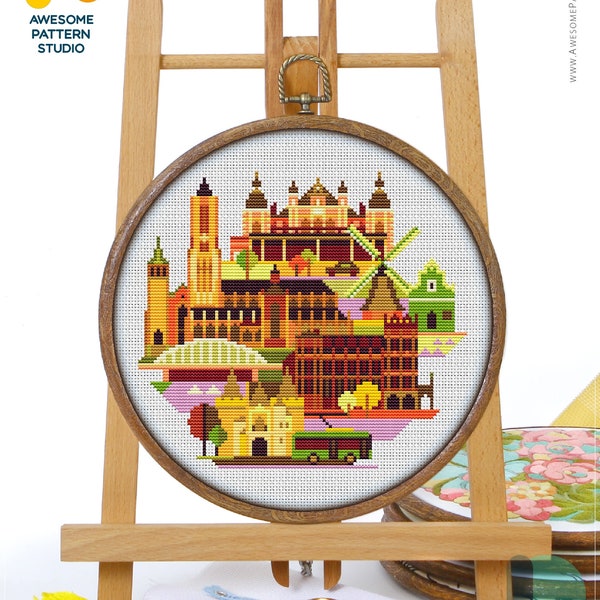 Dutch Beauty Cross Stitch Pattern - Etsy