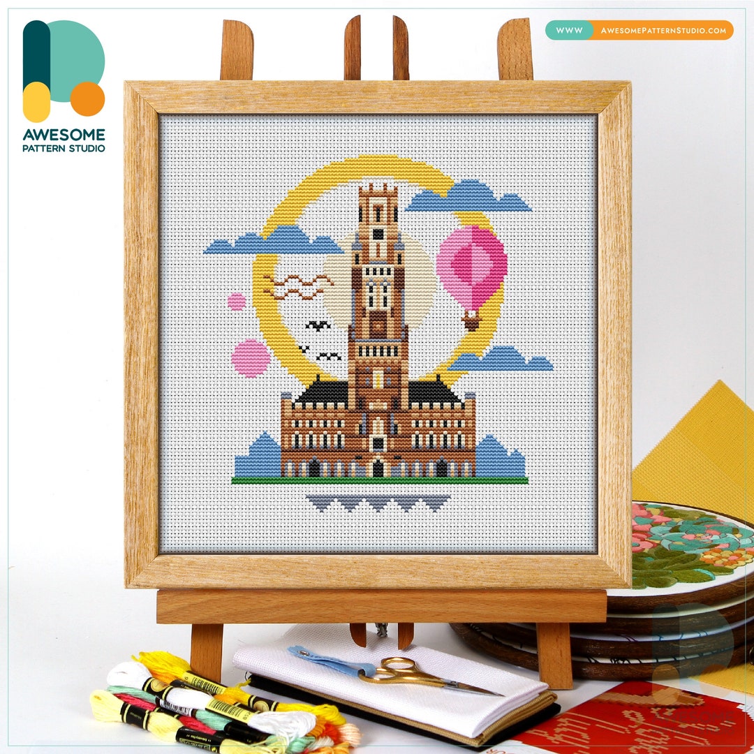 Belfry of Bruges CS2374, Counted Cross Stitch Pattern KIT and PDF ...