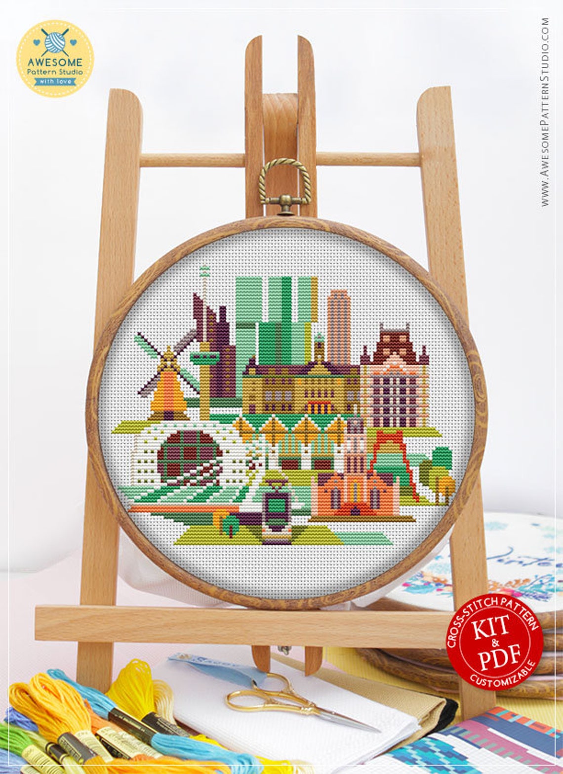 Rotterdam CS950 Counted Cross Stitch Pattern KIT and PDF | Etsy