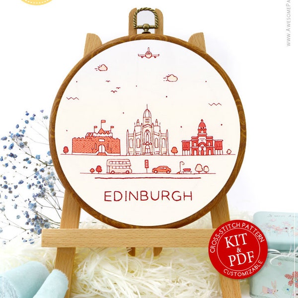 Edinburgh Scotland Cross Stitch Pattern - Etsy