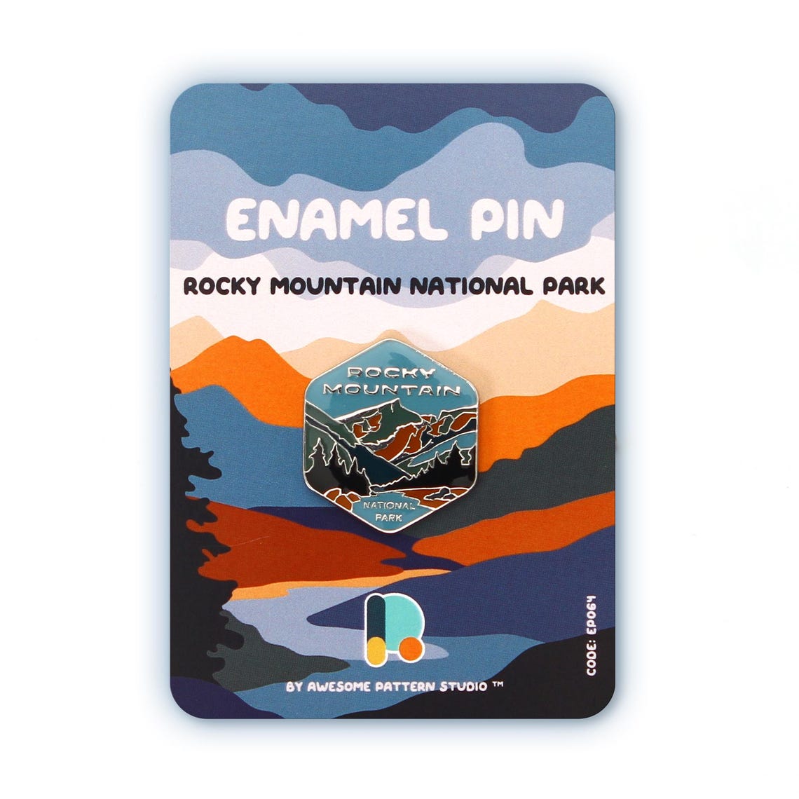 Enamel Pin - Rocky Mountain National Park. Hard Enamel Pin, Enamel Pin ...