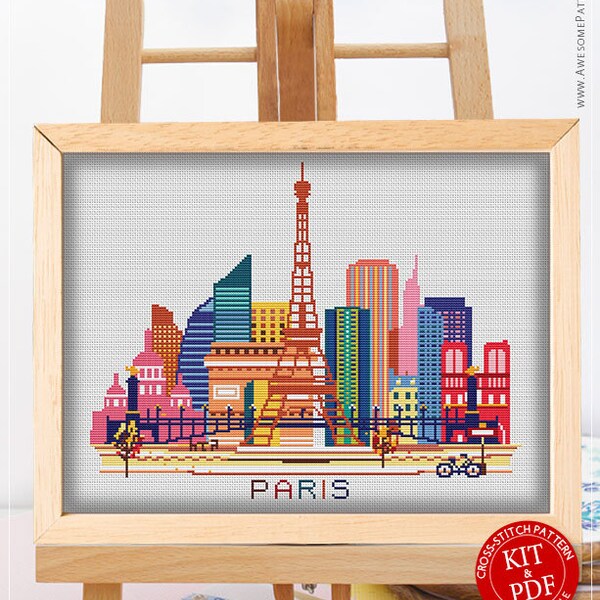 Paris Cross Stitch - Etsy