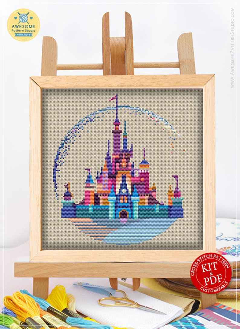 Disneyland CS118 Counted Cross Stitch Pattern KIT and PDF - Etsy