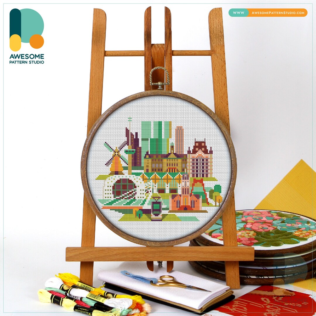 Rotterdam CS950, Counted Cross Stitch Pattern KIT and PDF | Pdf Pattern ...