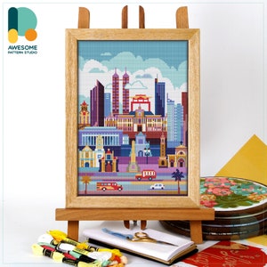 Manila CS646, Counted Cross Stitch Pattern KIT and PDF Stitch Design ...