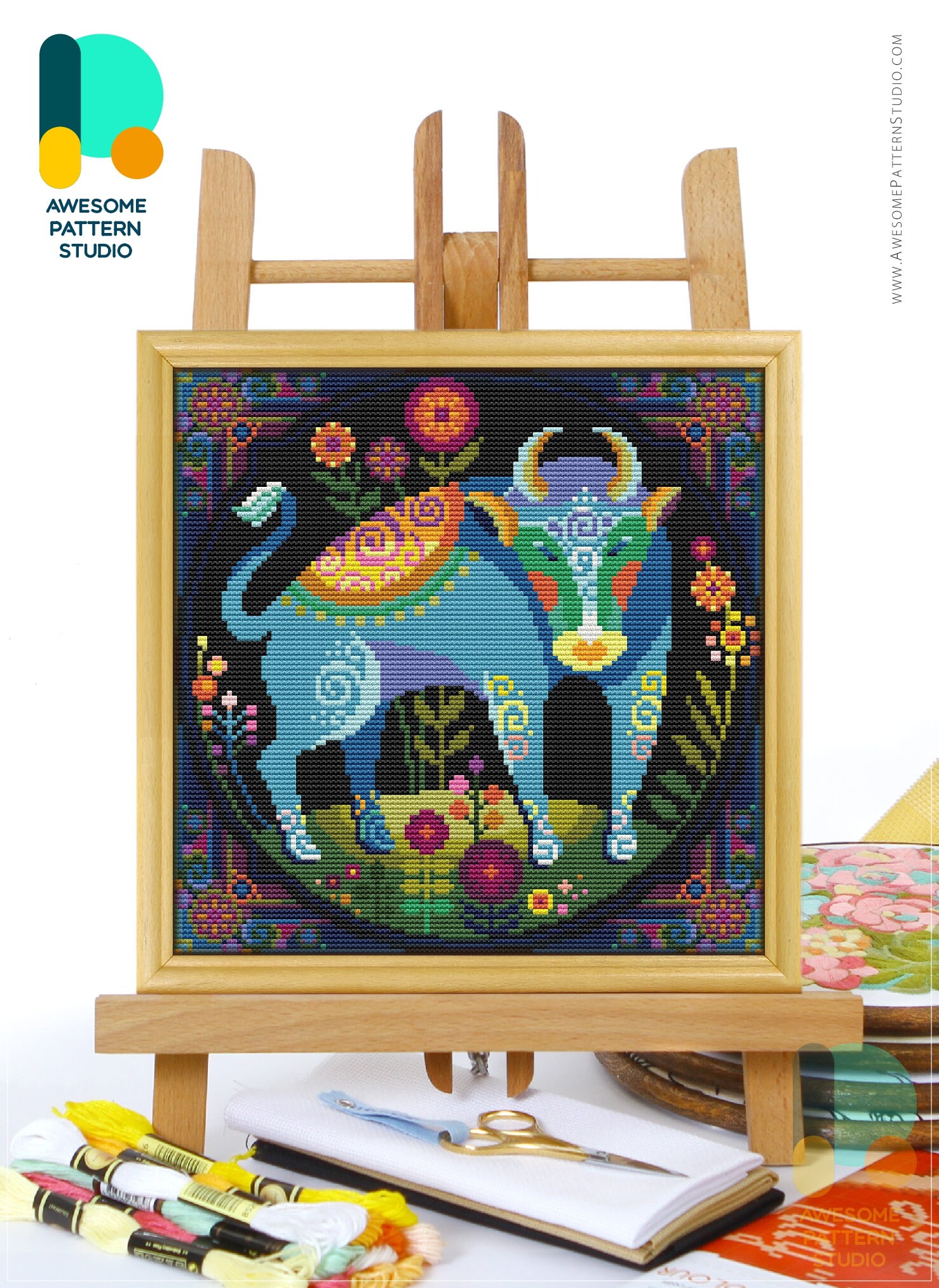 Taurus CS120 Counted Cross Stitch Pattern KIT and PDF - Etsy