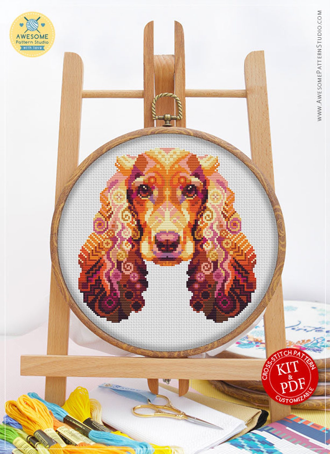 Spaniel Cocker CS797 Counted Cross Stitch Pattern KIT and PDF - Etsy