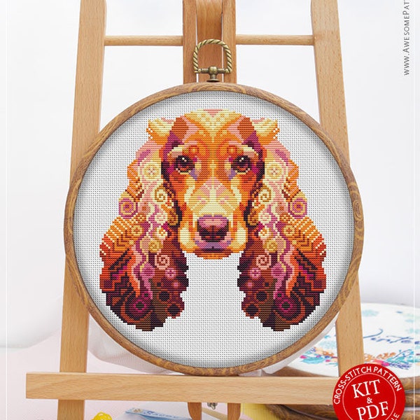 Spaniel Cross Stitch - Etsy