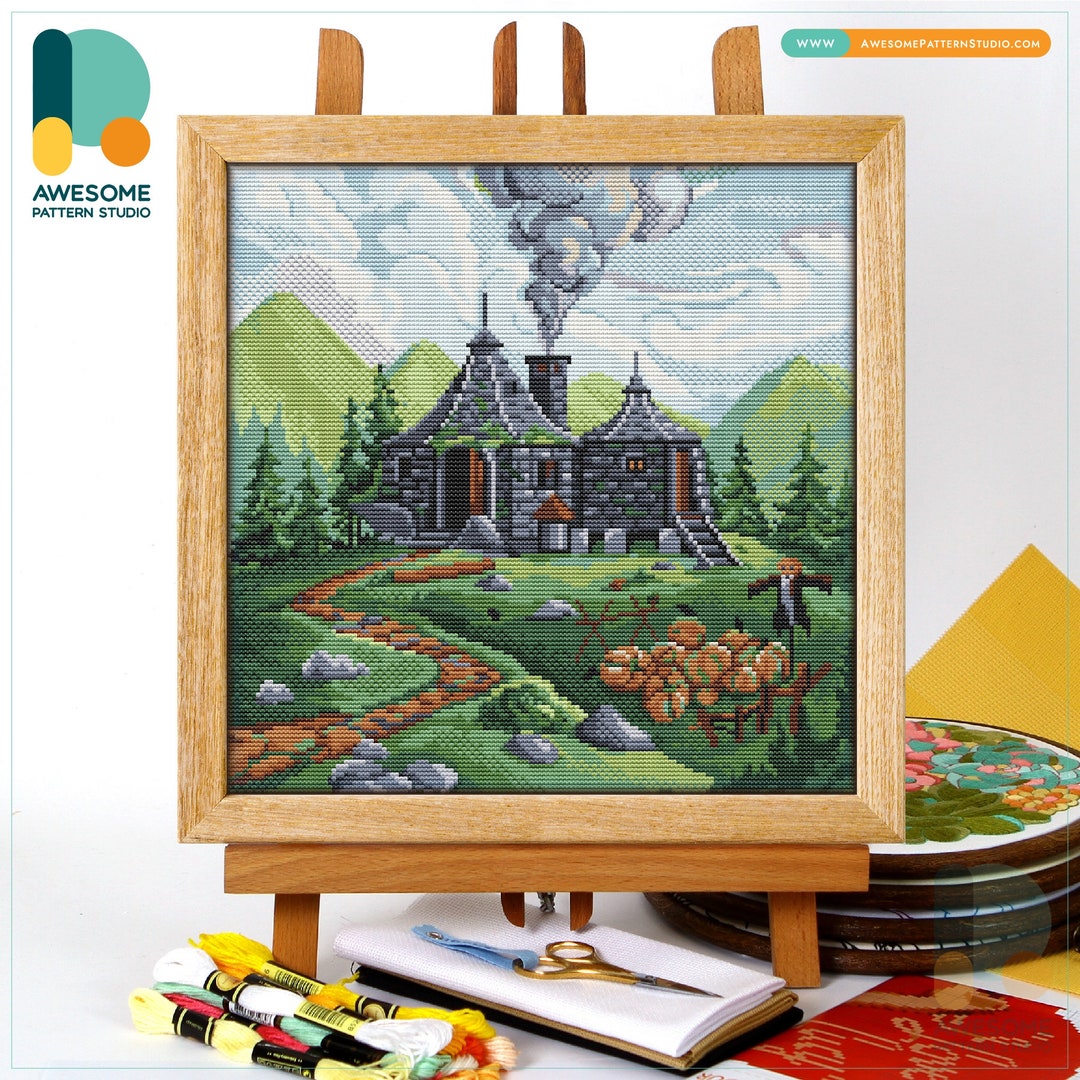 Hagrids Hut Cross Stitch Pattern and Kit - Modern Cross Stitch ...