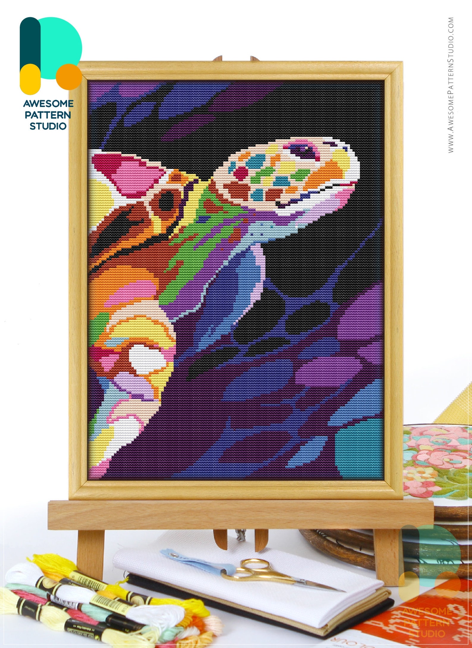 Sea Turtle Abstract Animal CS906 Counted Cross Stitch Pattern - Etsy