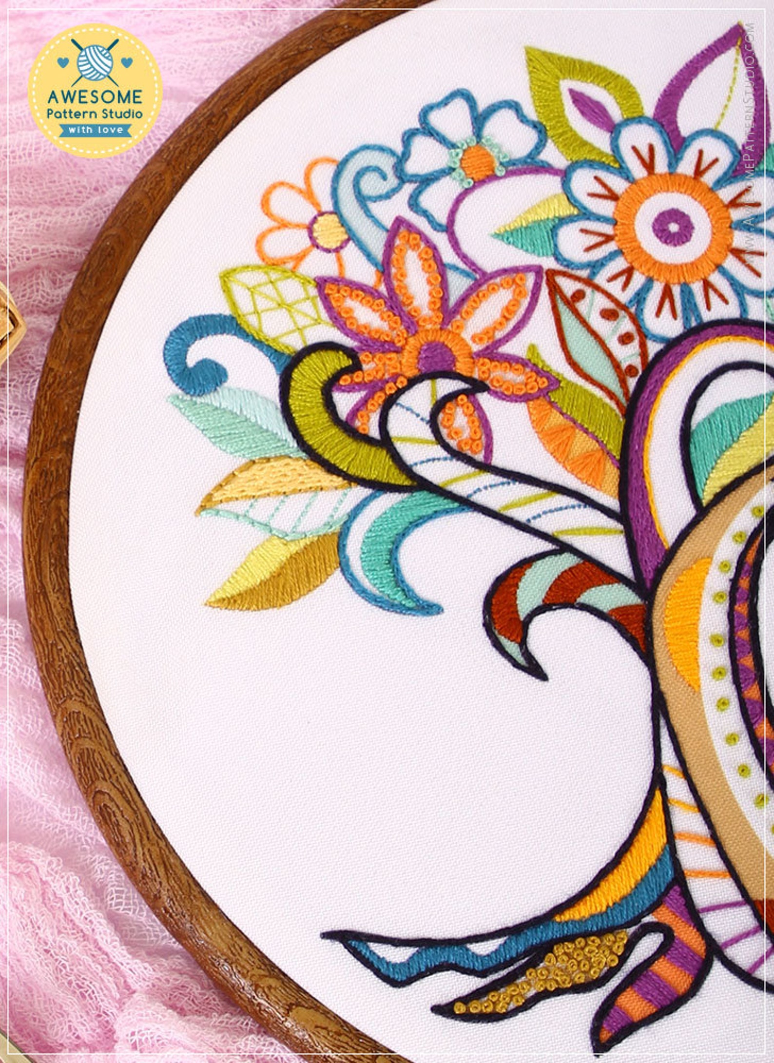 Mandala Tree of Life Embroidery EM061 Embroidery Pattern KIT - Etsy