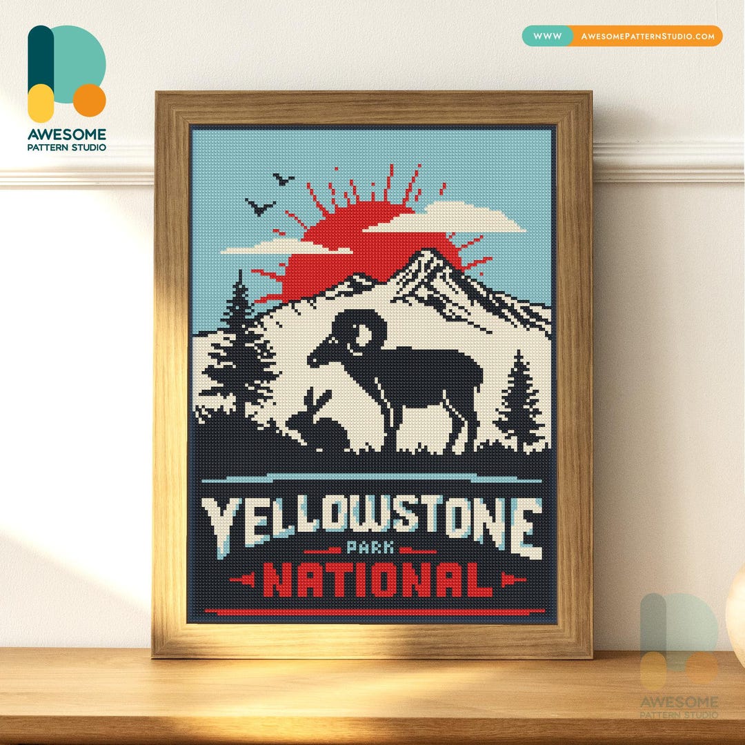 Yellowstone National Park, USA Diamond Painting Kit - Modern 5d Diamond ...