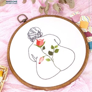 Plus Size Woman Embroidery EM030 Embroidery Pattern KIT and - Etsy