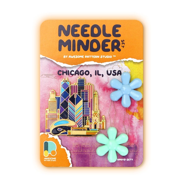 Chicago Enamel Pin - Etsy