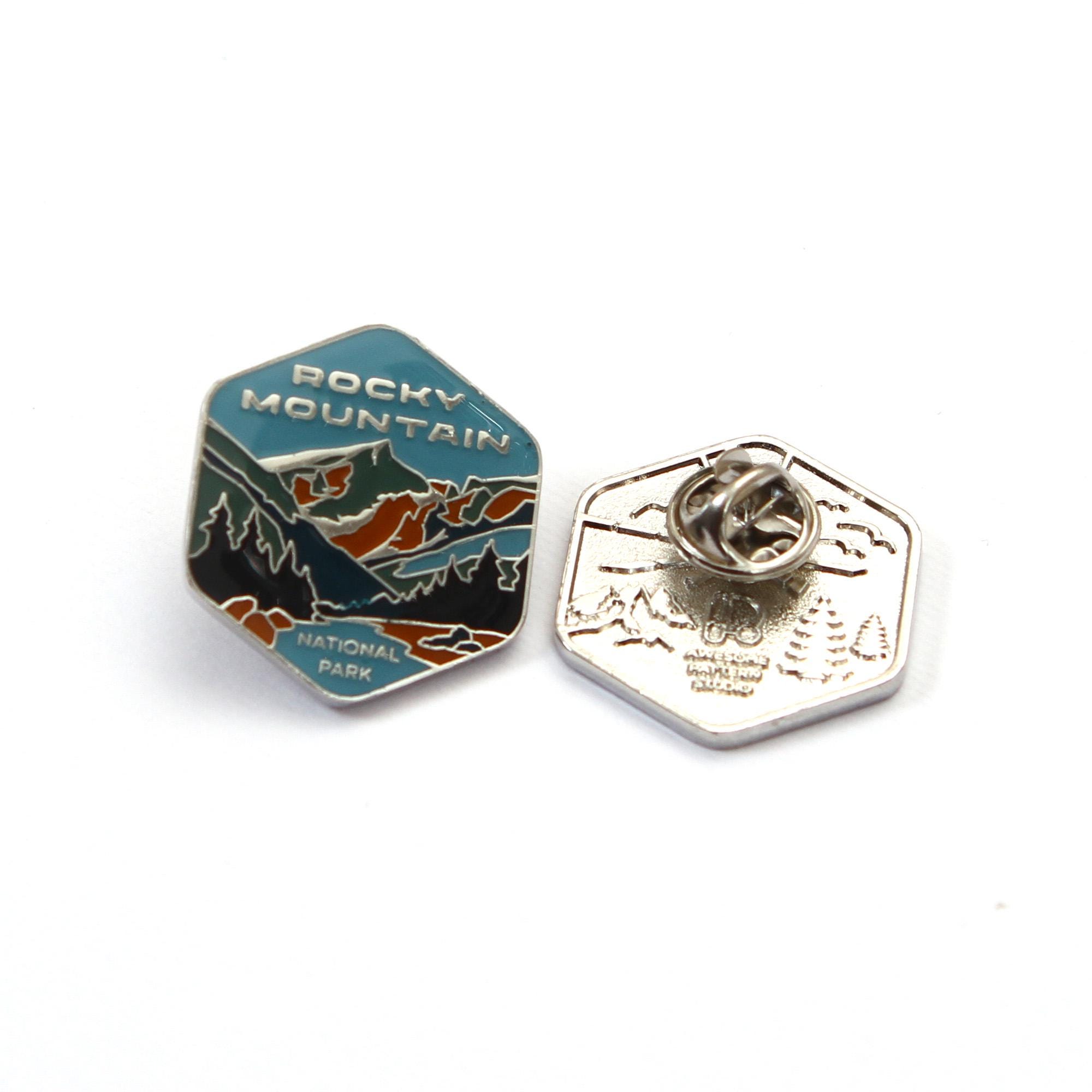 Enamel Pin - Rocky Mountain National Park. Hard Enamel Pin, Enamel Pin ...