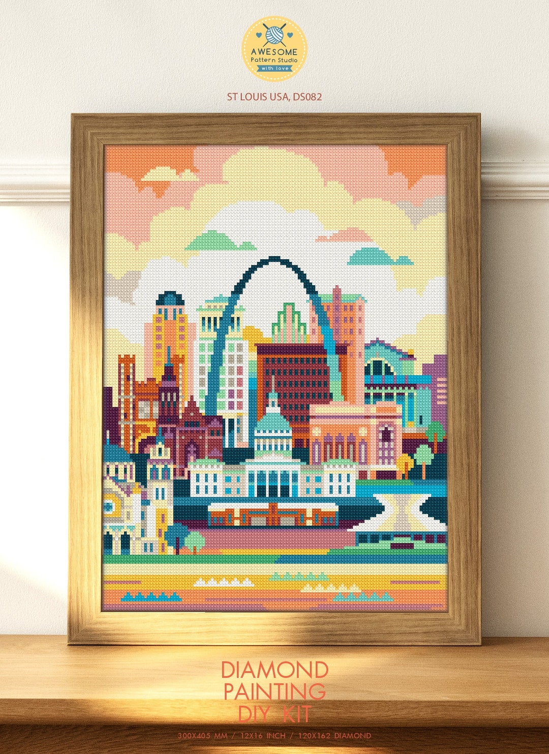 St Louis USA DS082 Diamond Painting DIY KIT Pattern Full - Etsy