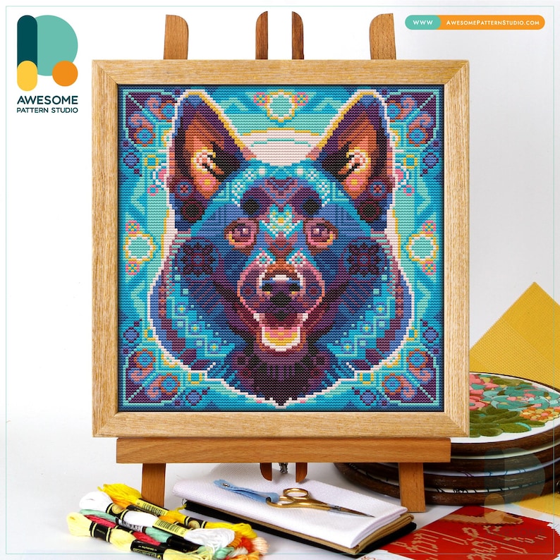 Mandala Schipperke Cross Stitch Pattern and Kit Modern Needlework Art ...
