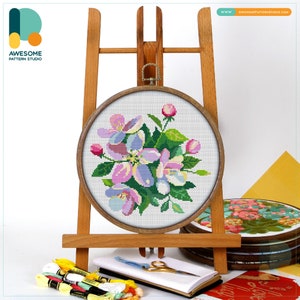 Apple Tree Blossoms CS960, Counted Cross Stitch Pattern KIT and PDF ...