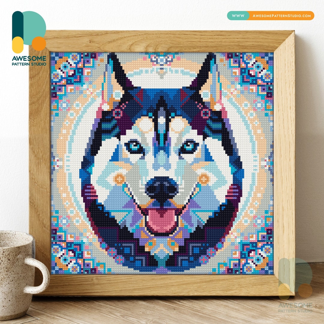Siberian Husky DS795, Diamond Painting DIY KIT | Dog | Full Diamond ...