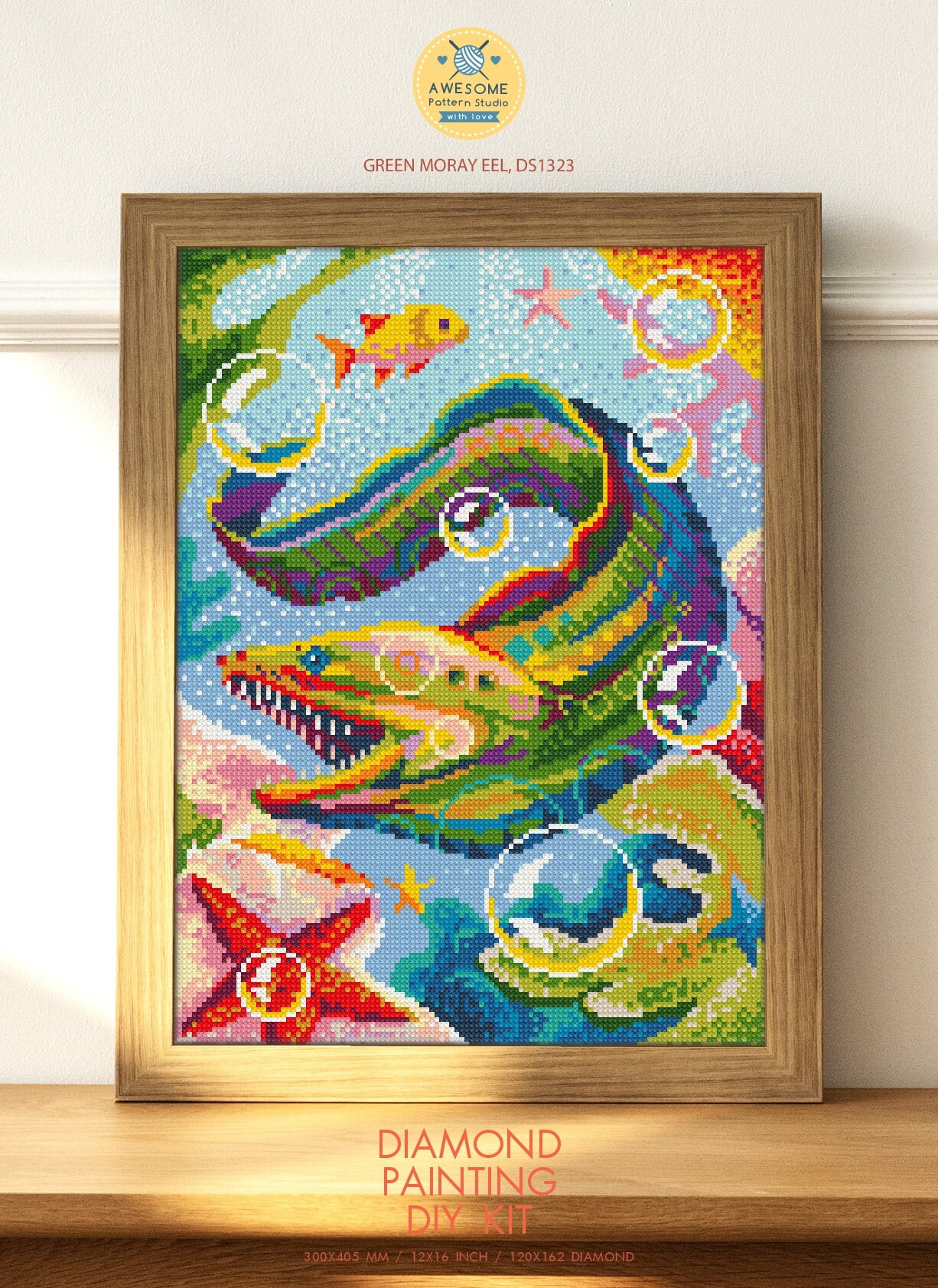 Green Moray DS1323 Diamond Painting DIY KIT Diy Ocean | Etsy