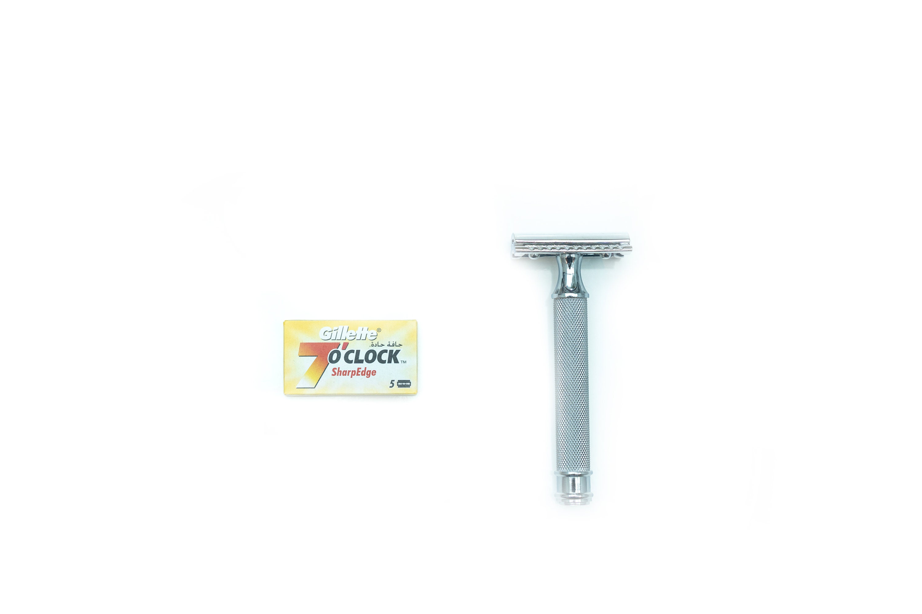 Solid Stainless Steel Safety Razor and 5 X Blades - Etsy