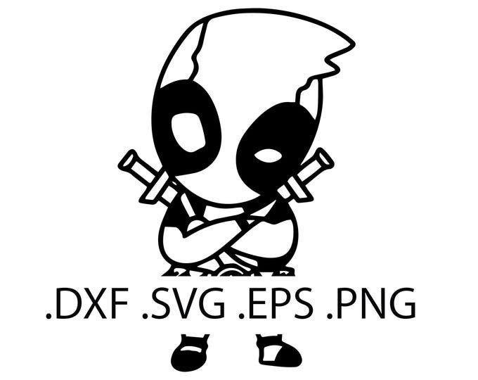 Deadpool Face SVG Digital Instant Download for Cricut, Silhouette ...