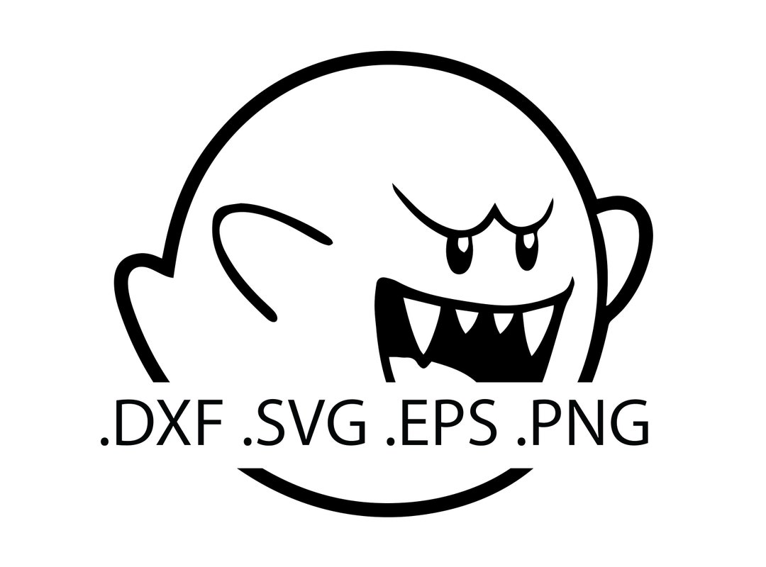 Boo - Super Mario Bros. - Digital Download, Instant Download, Svg, Dxf ...
