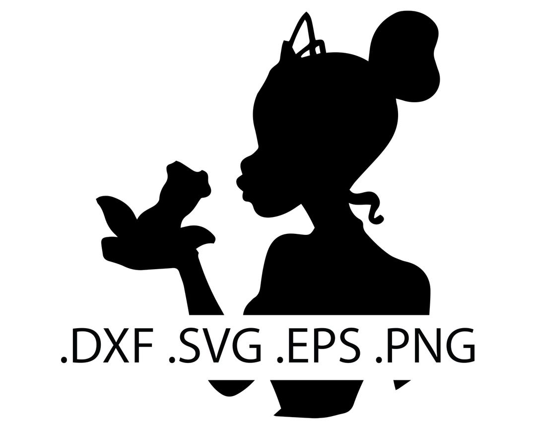Tiana Silhouette Bust - Princes and the Frog - Digital Download ...