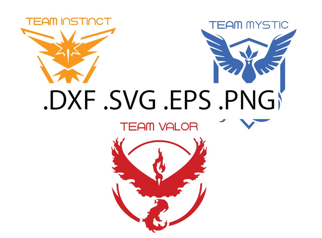 Pokemon Go Team Logo Bundle – Mystic, Valor and Instinct Designs for ...