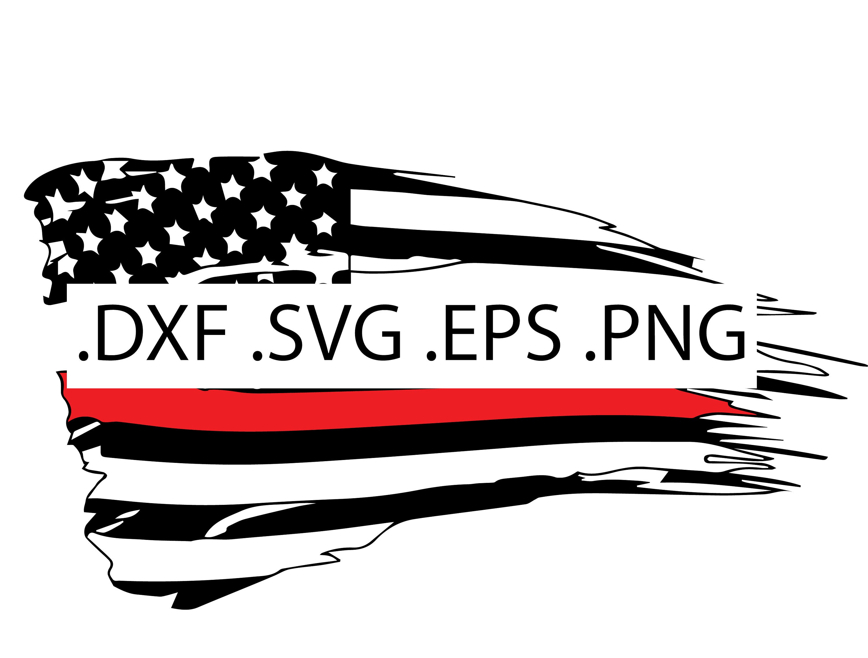 First Responder Flag Thin Red Line Distressed American Flag | Etsy