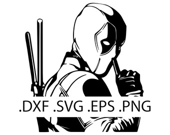 Deadpool Face SVG Digital Instant Download for Cricut, Silhouette ...
