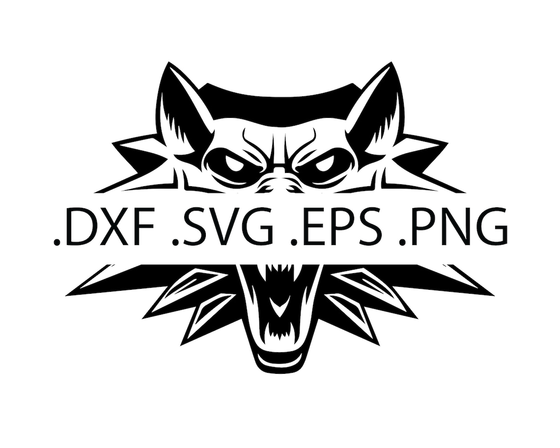 Witcher Logo Geralt of Rivia the White Wolf Digital - Etsy