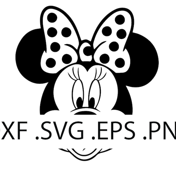 Minnie Mouse Face - Etsy