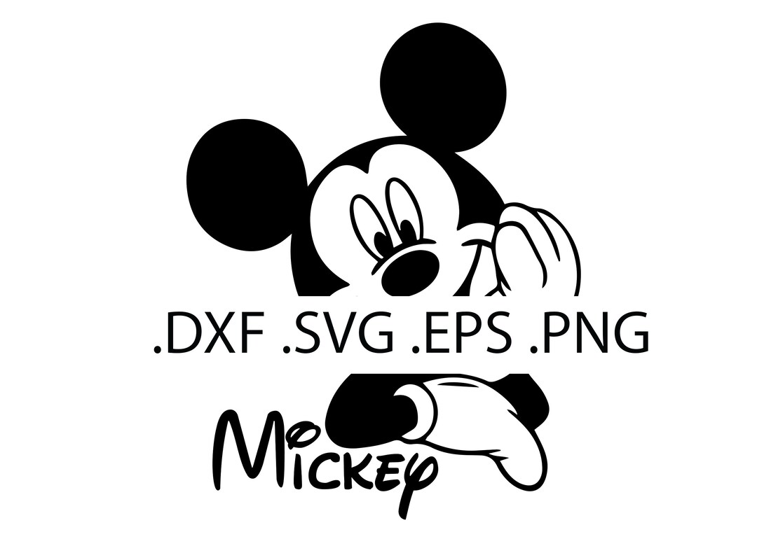 Mickey Mouse 1 - Digital Download, Instant Download, Svg, Dxf, Eps ...