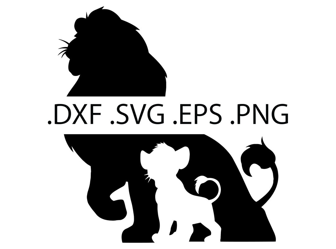 Mufasa and Simba Silhouette - Lion King - Digital Download, Instant ...