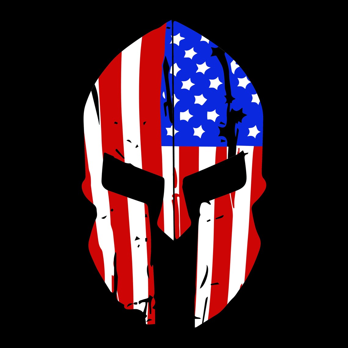 Spartan Helmet - Distressed Flag - Digital Download, Instant Download ...