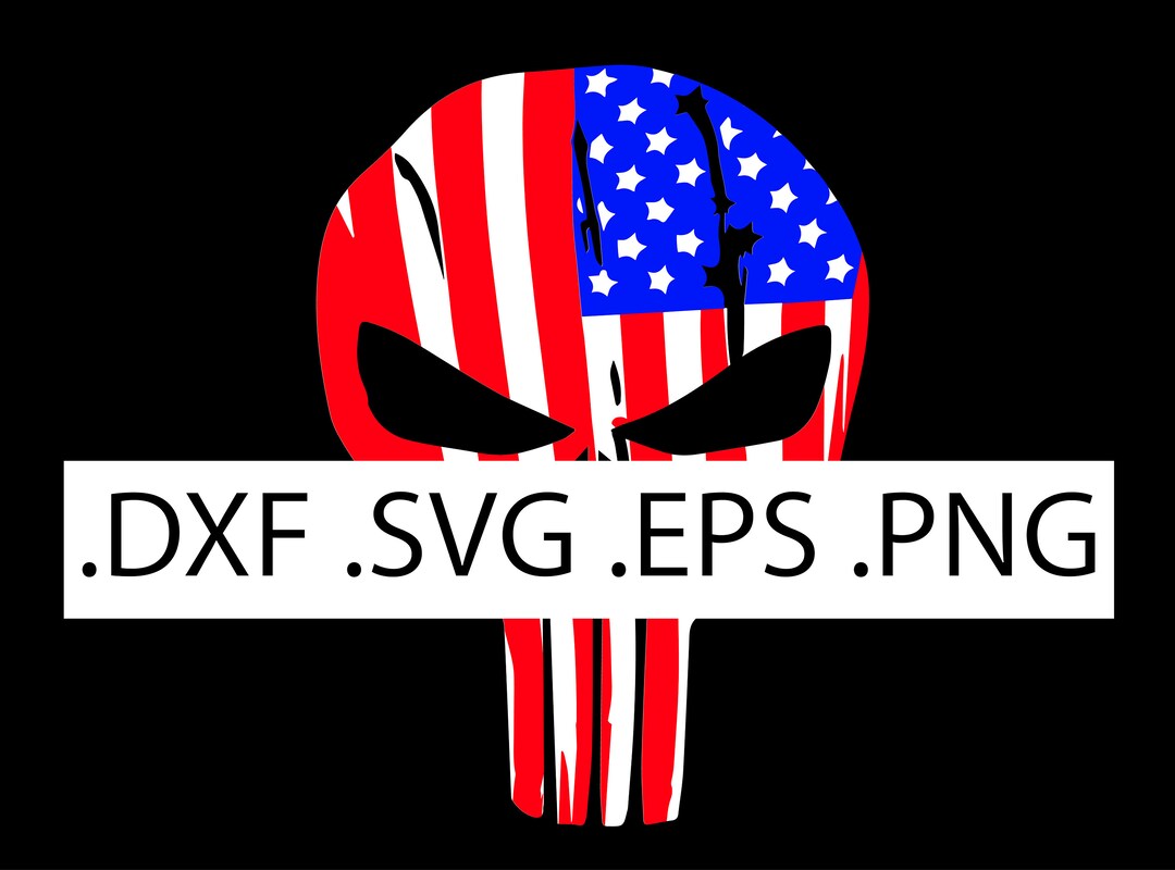 Punisher Skull Logo - Distressed Flag - Digital Download, Instant ...