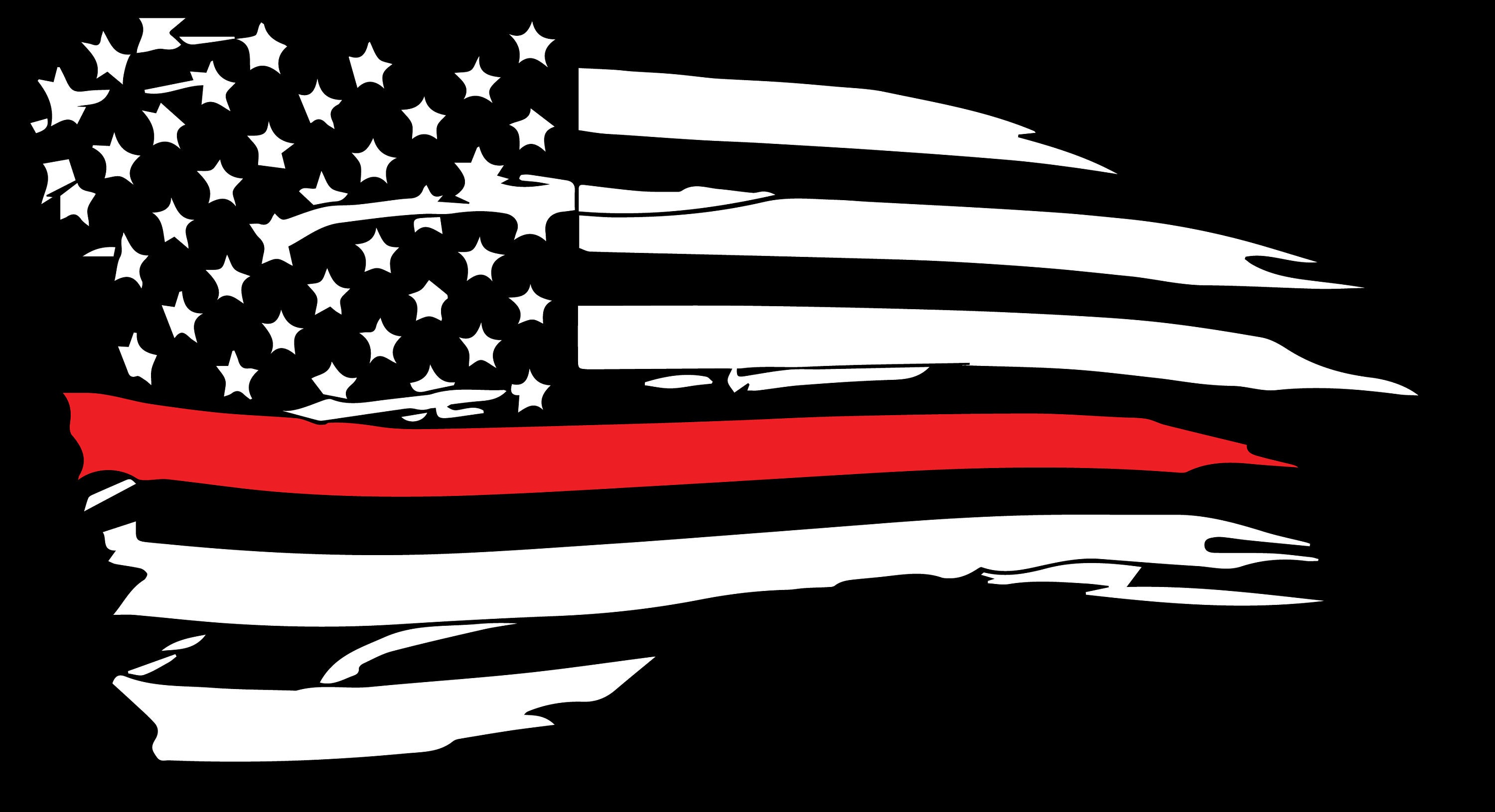 First Responder Flag Thin Red Line Distressed American Flag | Etsy
