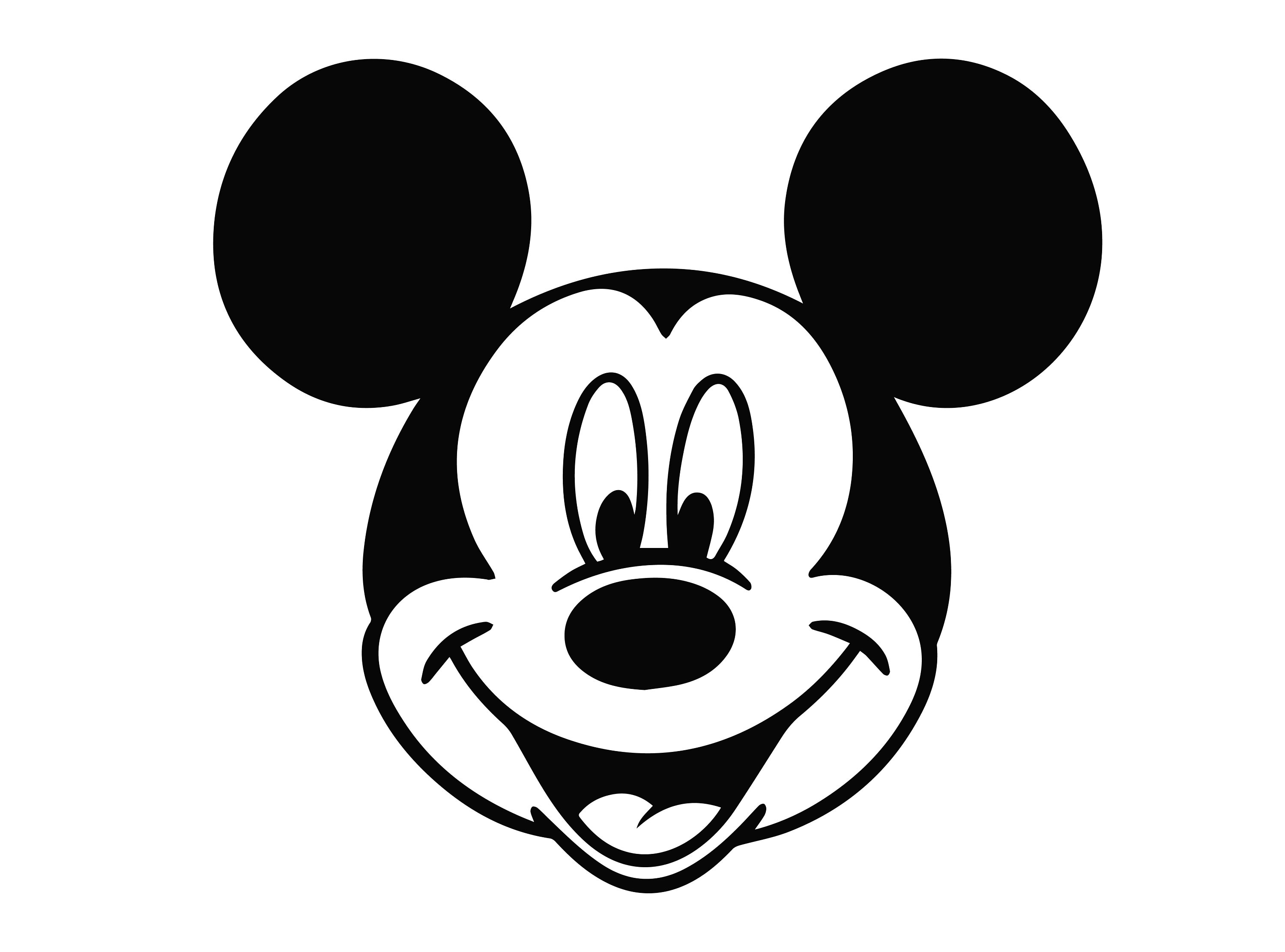 Mickey Mouse Face - Digital Download, Instant Download, Svg, Dxf, Eps ...