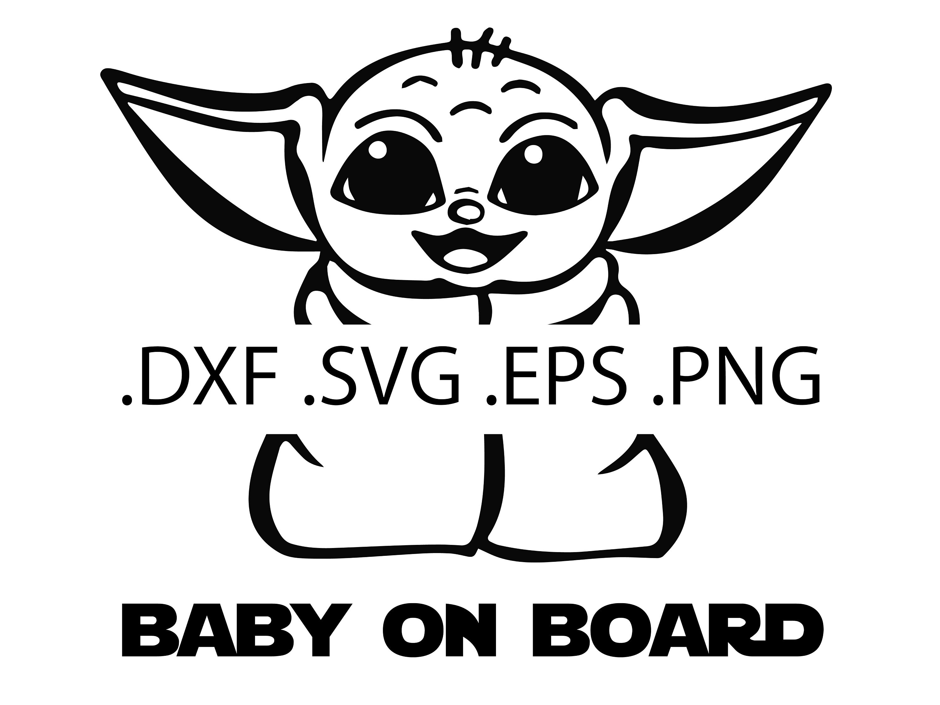 Baby on Board - Baby Yoda - Digital Download, Instant Download, Svg ...
