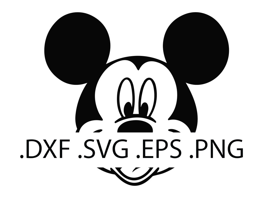 Mickey Mouse Face - Digital Download, Instant Download, Svg, Dxf, Eps ...