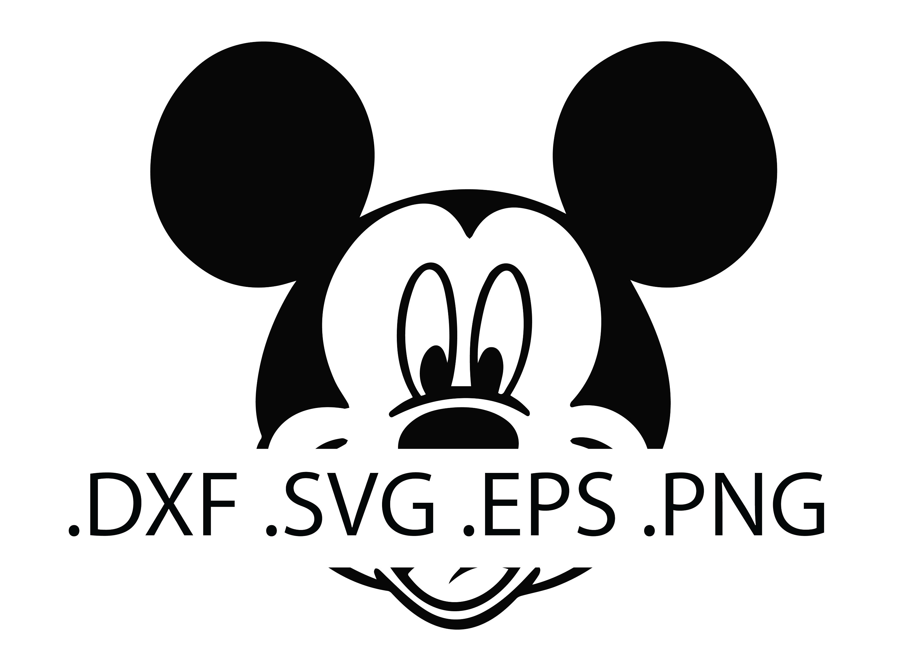 Mickey Mouse Face Digital Download Instant Download Svg | Etsy