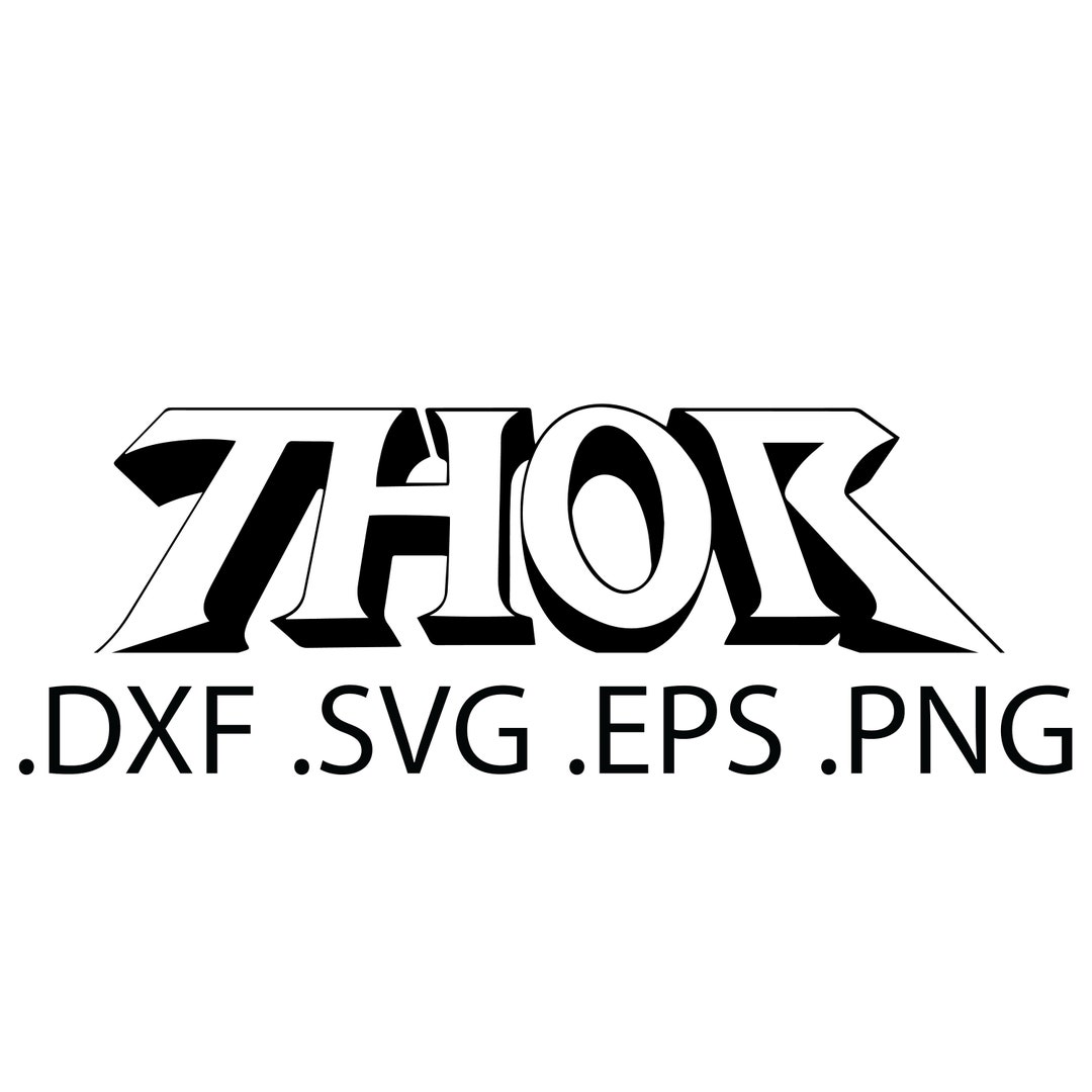 Thor Logo - Digital Download, Instant Download, Svg, Dxf, Eps & Png ...